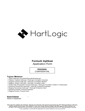 Fillable Online Formulir Aplikasi Application Form Fax Email Print ...