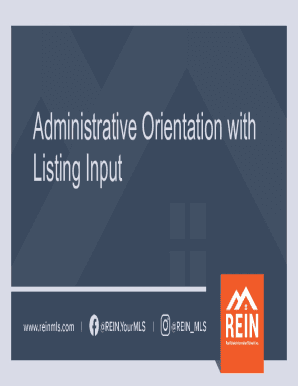 Fillable Online Administrative Orientation with Listing Input Fax Email ...