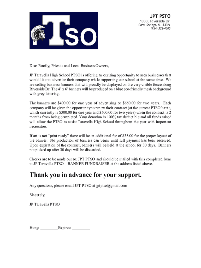 Fillable Online fl01803656 schoolwires J.P. Taravella High School in ...