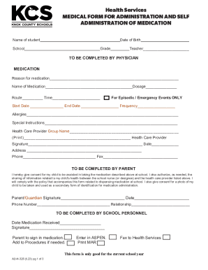 Fillable Online Medication Paperwork - Leon County Health Department ...