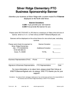 Fillable Online BANNER form Fax Email Print - pdfFiller