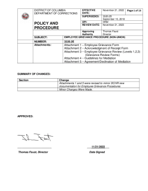Fillable Online doc dc POLICY AND PROCEDURE - DC.gov Fax Email Print ...