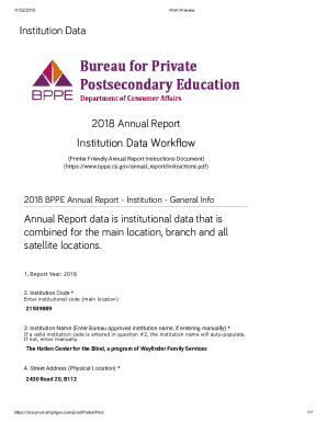 Fillable Online BPPE Annual Report Fax Email Print - pdfFiller