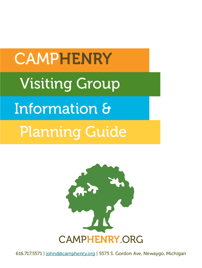 Fillable Online Visiting Group Information & Planning Guide Fax Email ...
