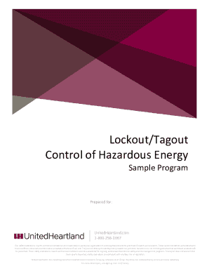 Fillable Online Lockout/TagoutControl of Hazardous Energy Fax Email ...