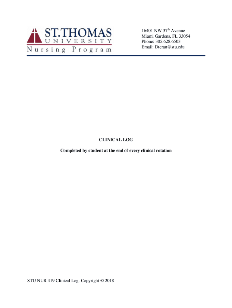 Fillable Online NUR 419 Preceptor Agreement Fax Email Print - pdfFiller