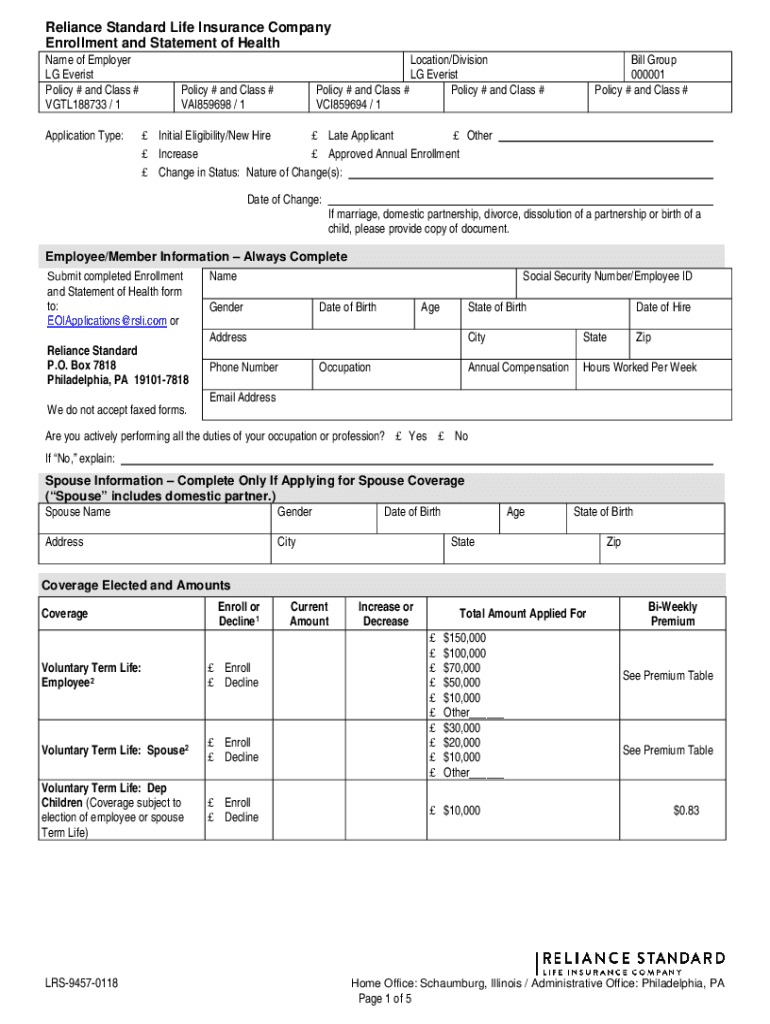 Fillable Online Statement of Health - VG VPS - IMC - Class 1.pdf Fax ...