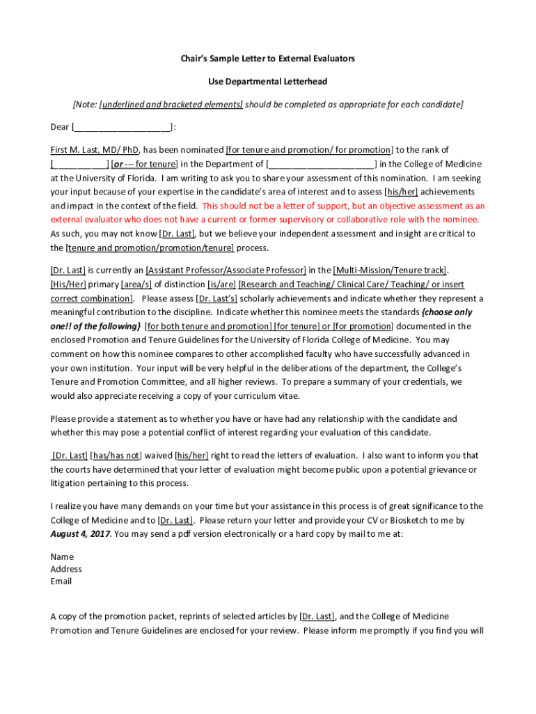 Fillable Online Chair-sample-letter2017.docx Fax Email Print - pdfFiller