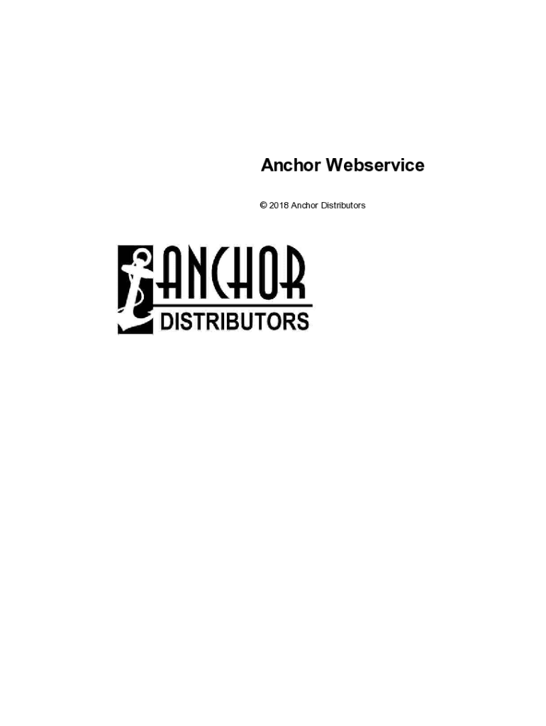 Fillable Online About Anchor Distributing, Inc. Fax Email Print - pdfFiller