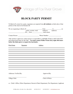 Fillable Online Block Party Permit Application Rules and Requirements ...