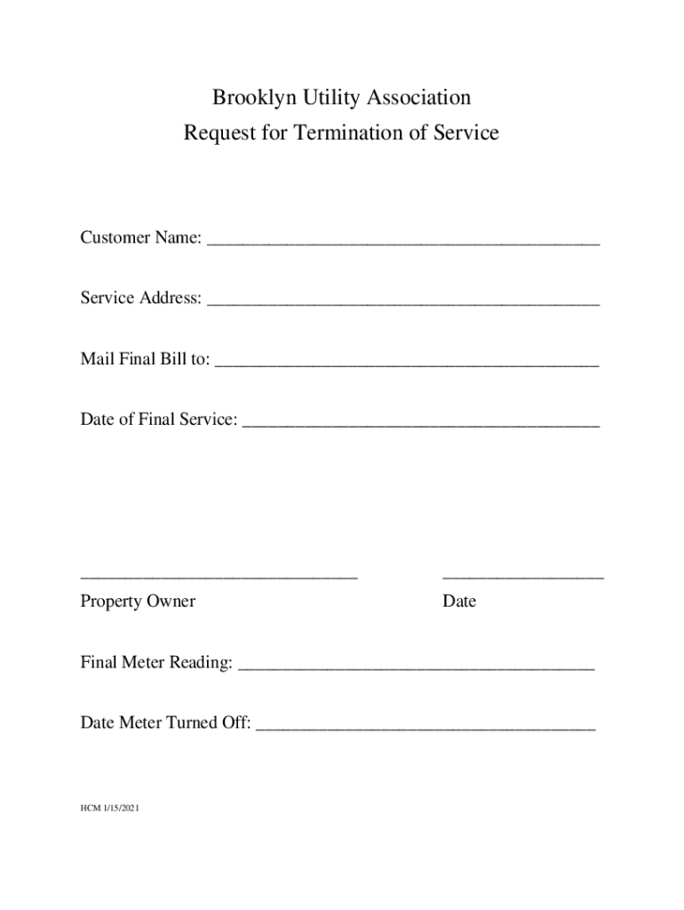 Fillable Online Form of bill for metered service, N.J. Admin. Code14:3 ...