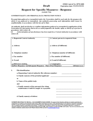 Fillable Online OMB-approved Hague Child Support Convention Forms Fax ...