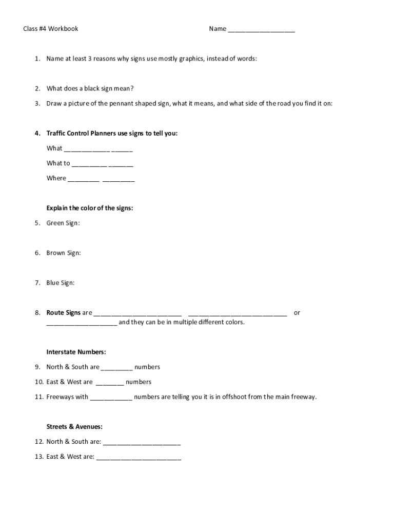 Fillable Online 1. Name at least 3 reasons why signs use mostly ...