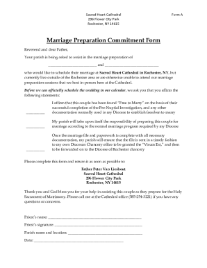Fillable Online Marriage Prep and Celebrant Commitment Form Fax Email ...