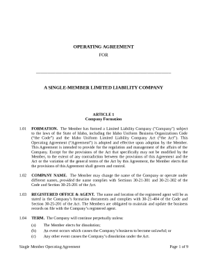 Fillable Online to the laws of the State of Idaho, including the Idaho ...