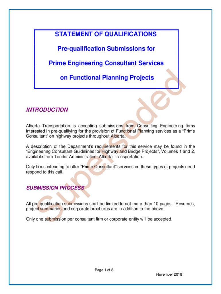 Fillable Online open alberta INVITATION FOR PRE- QUALIFICATION/REQUEST ...