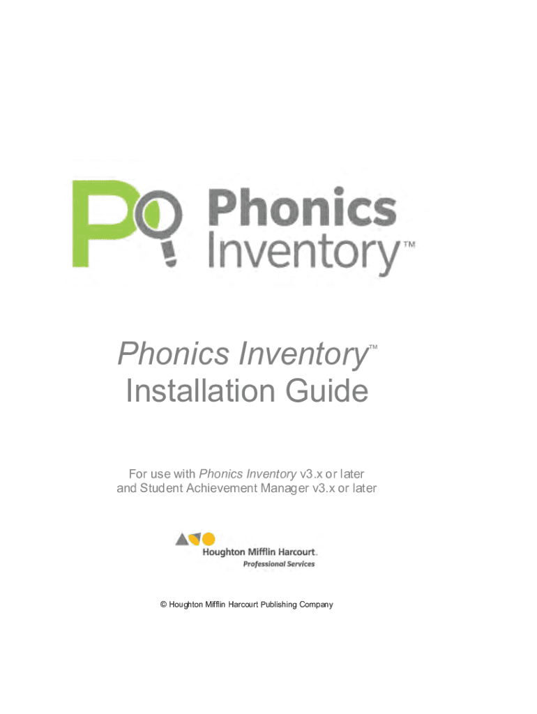 Fillable Online Phonics Inventory on Student Achievement Manager (SAM ...