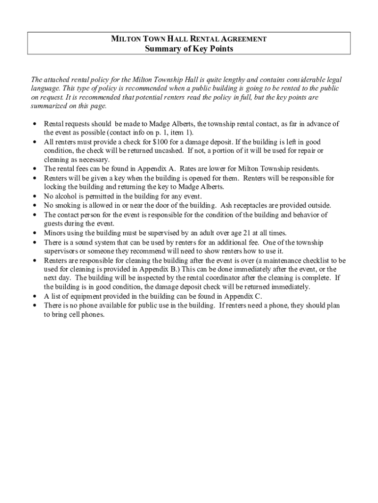 Fillable Online Rental Rules and Checklist Fax Email Print - pdfFiller