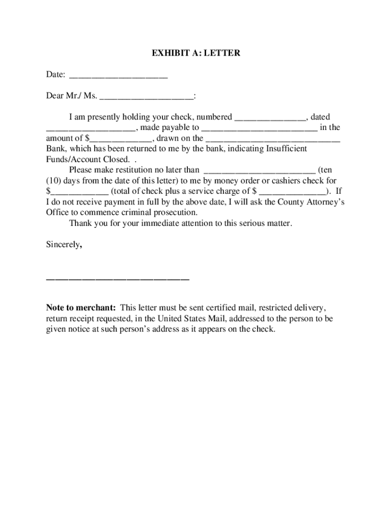 Fillable Online EXHIBIT A: LETTER Date: Dear Mr./ Ms. : I am presently ...