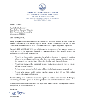 Fillable Online LETTER Minor Consent to Healthcare for HIV and AIDS ...