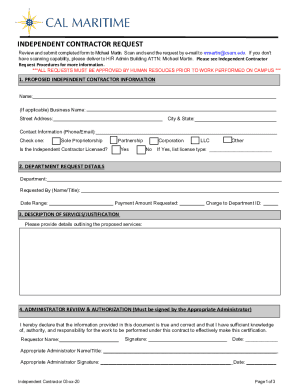 Fillable Online INDEPENDENT CONTRACTOR (IC) REQUEST ... Fax Email Print ...