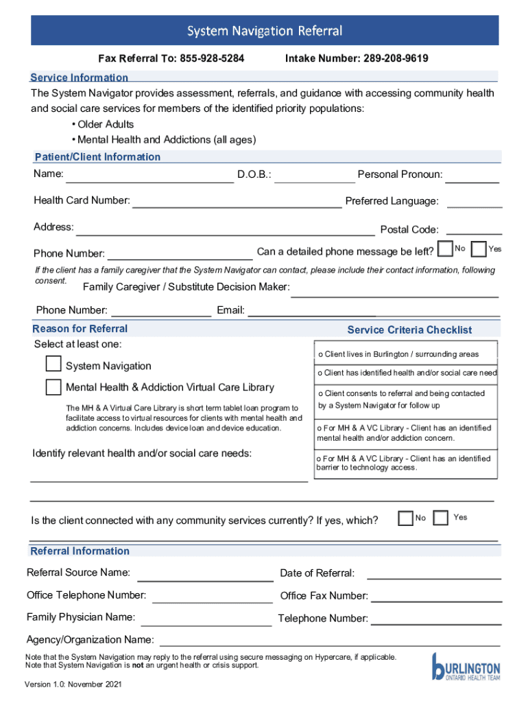 Fillable Online Referral to Treatment for Substance Use Disorder Related to ... Fax Email Print ...