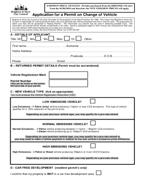 Fillable Online Low Emission and Electric Vehicle Parking Permits Fax ...