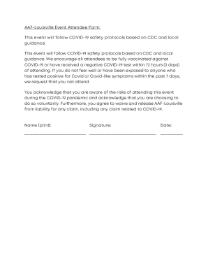 Fillable Online AAF-Louisville Event Attendee Form Fax Email Print ...