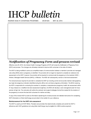 Fillable Online BT201425. Notification of Pregnancy Form and process ...