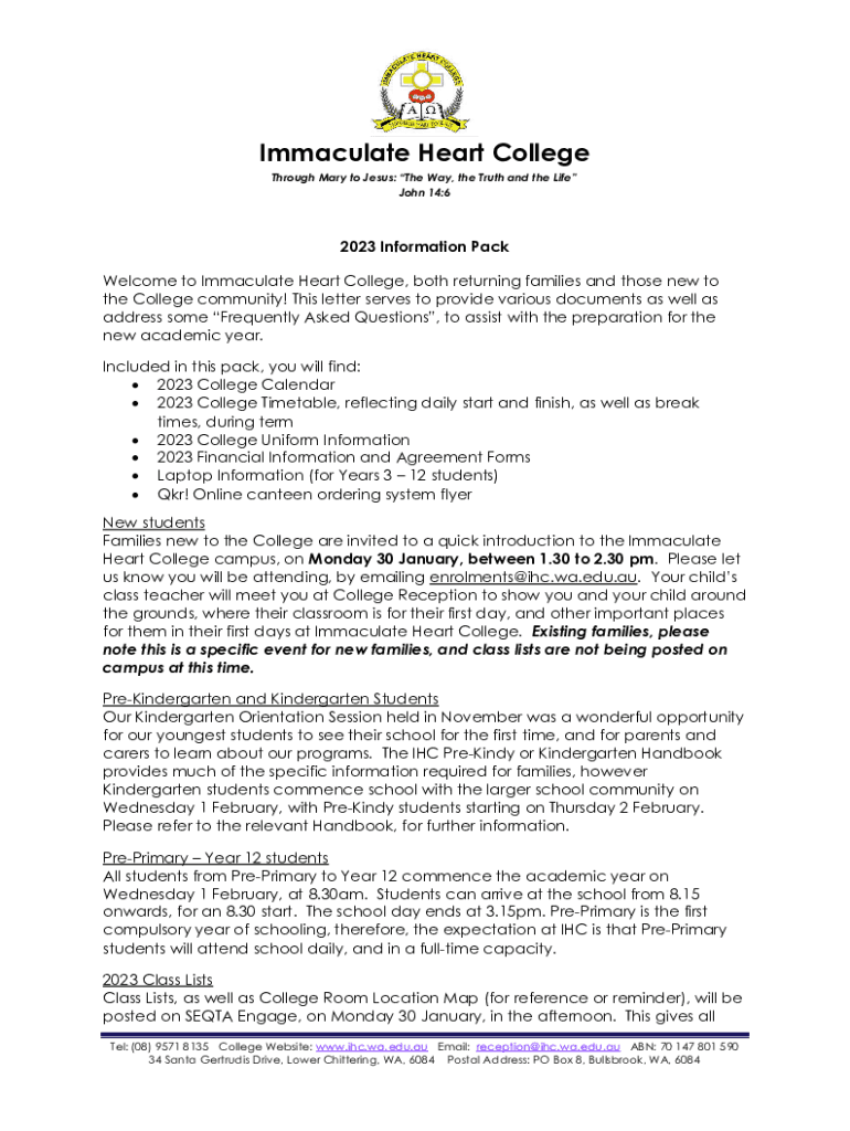 Fillable Online ihc wa edu The Immaculate Heart of Mary and her ...