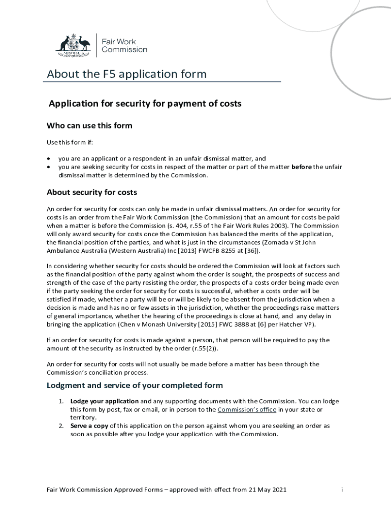 Fillable Online About the F5 application form Fax Email Print - pdfFiller
