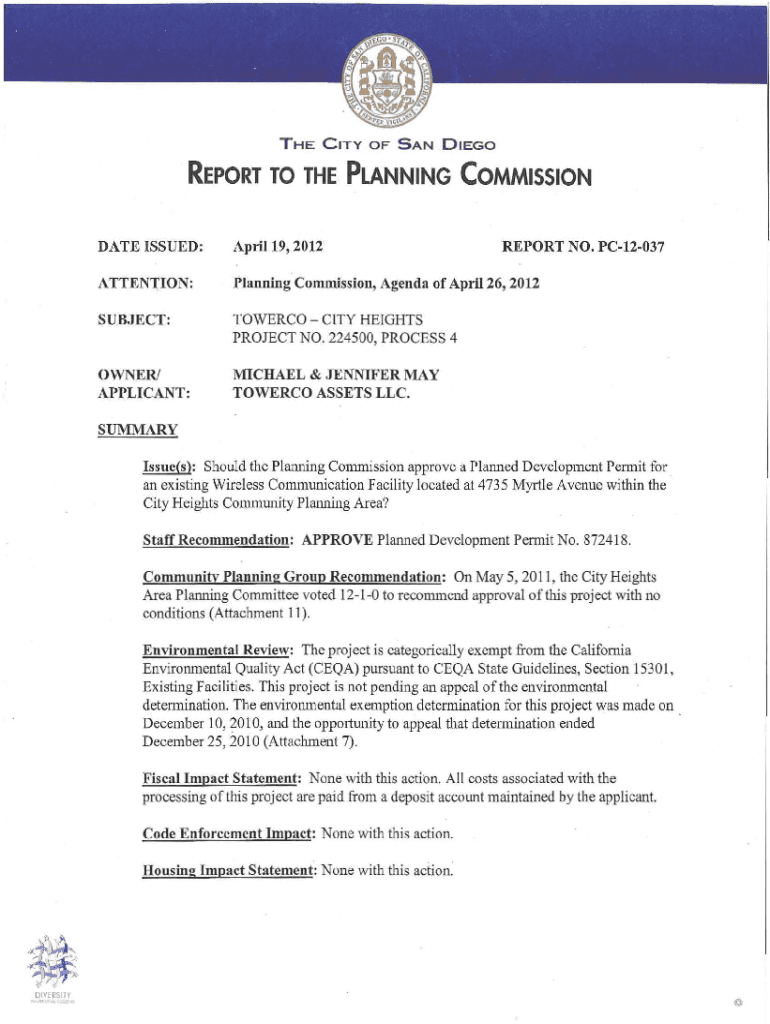 Fillable Online Cellular Antenna Tower Application - Planning ...