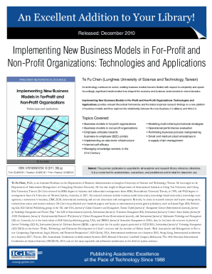 Fillable Online Implementing new business models in for-profit and non ...