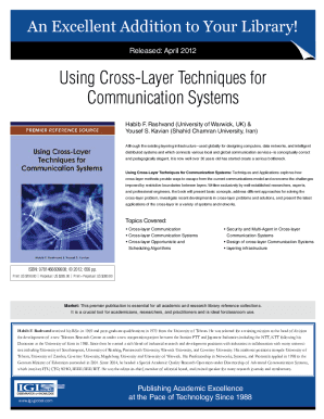 Fillable Online Cross-Layer Techniques and Applications in Wireless ...