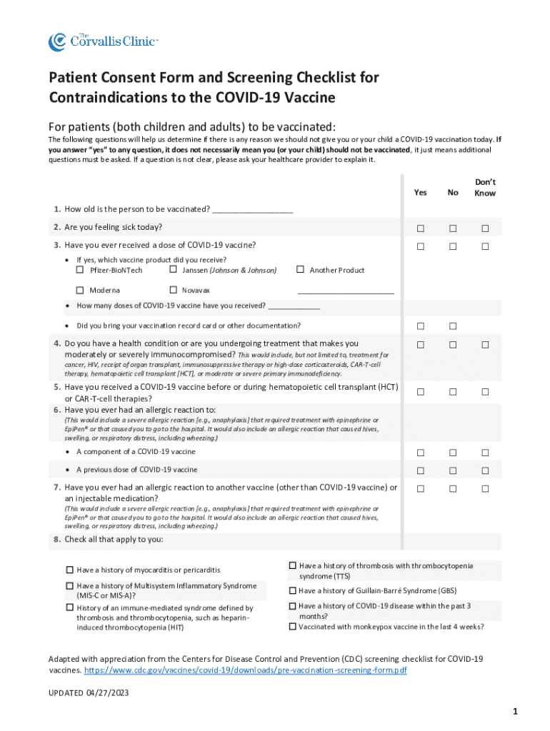 Fillable Online Patient-COVID-19-Injection-Screening-Consent-Form ...
