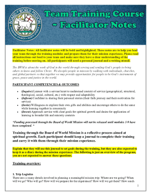 Fillable Online Creating a Facilitator Guide Template Fax Email Print ...