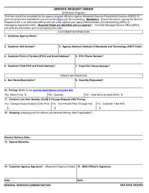 Fillable Online USAccess Service Request Order Form. USAccess Service ...