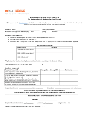Fillable Online Faculty Qualifications and Sufficiency Criteria Fax Email Print - pdfFiller