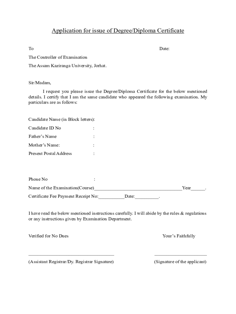 Fillable Online Sample Request Letter For Degree Certificate Fax Email Print - pdfFiller