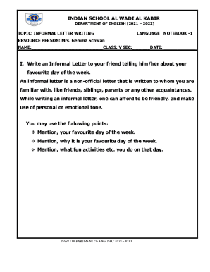 Fillable Online 7985315-INFORMAL LETTER-HANDOUT Fax Email Print - pdfFiller