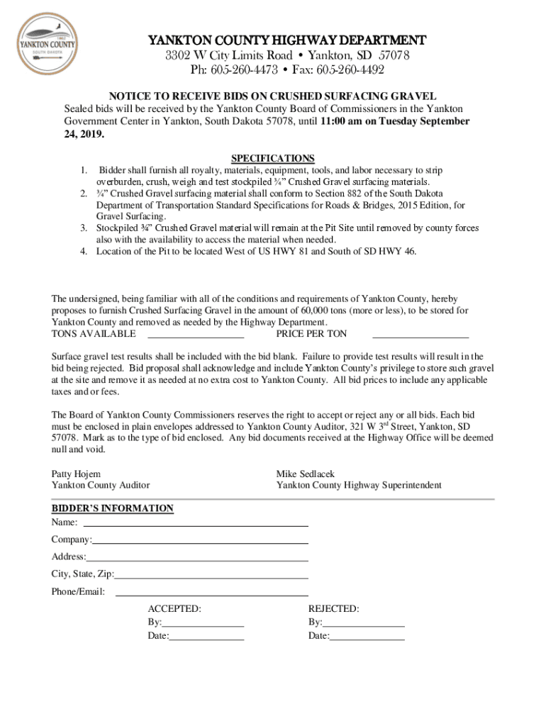 Fillable Online S.D. Highway 46 Reconstruction Project Near Irene to Resume Fax Email Print ...