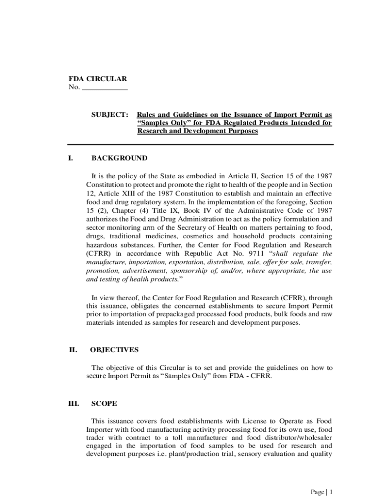 Fillable Online Rules and Guidelines on the Issuance of Import Permit ...