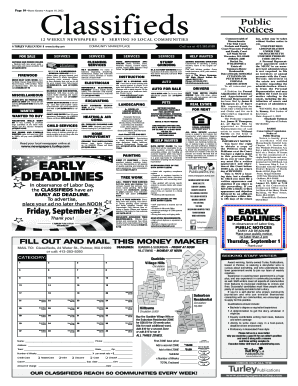 Fillable Online EARLY DEADLINES Fax Email Print - pdfFiller