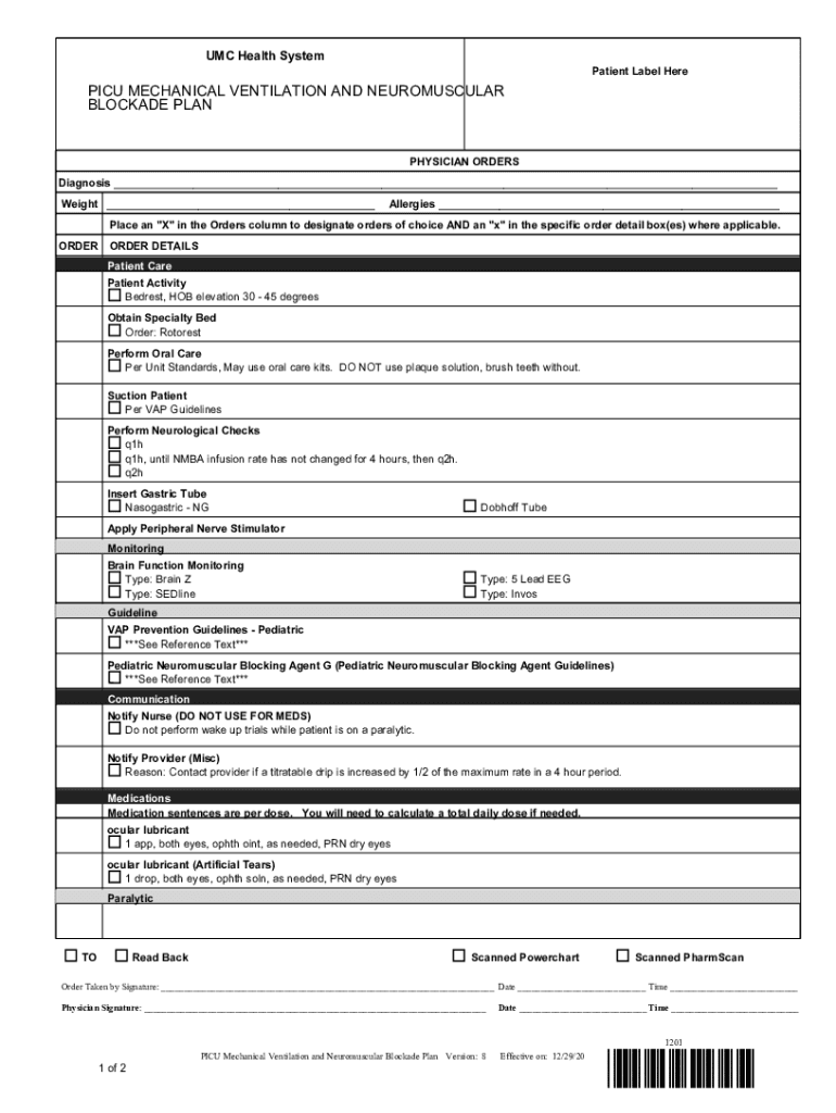 Fillable Online Neuromuscular blockade management in the critically Ill patient Fax Email Print ...