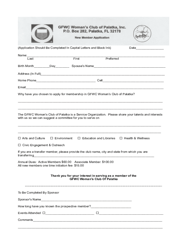 Fillable Online Application Should Be Completed In Capital Letters and Black Ink Fax Email Print ...