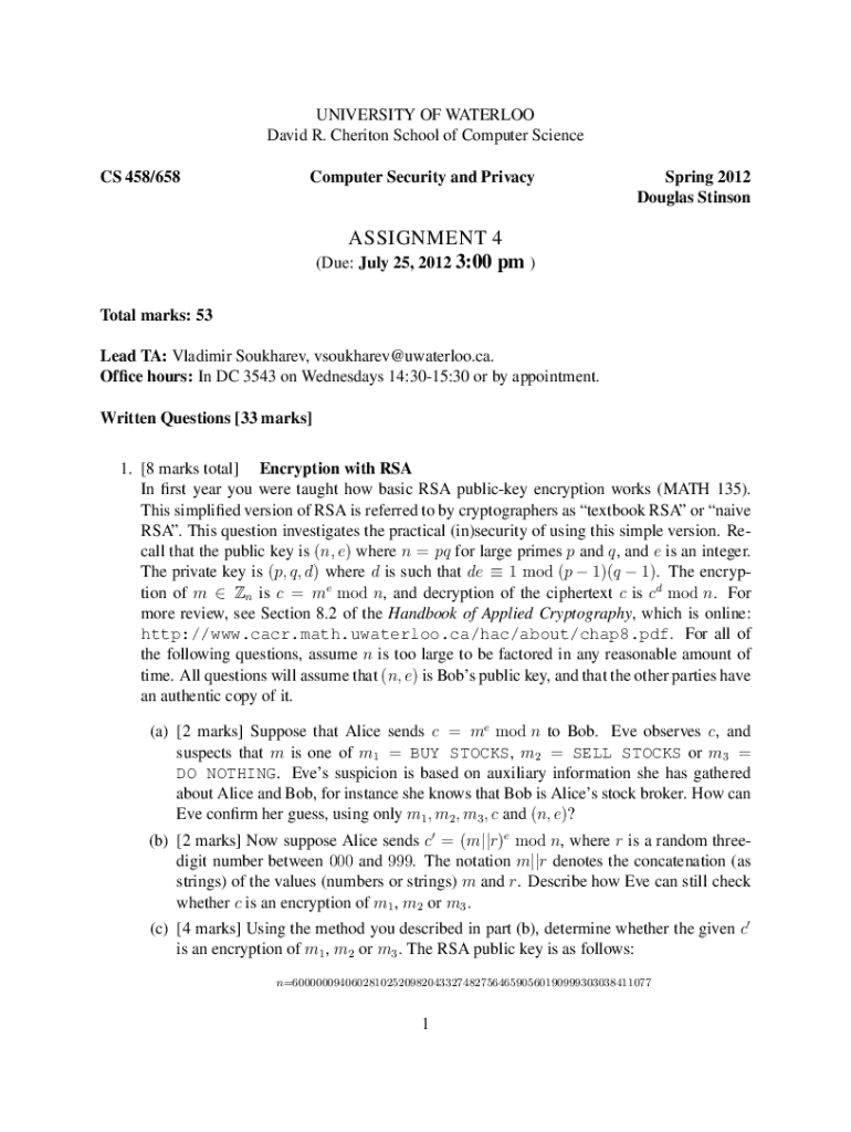 Fillable Online cs uwaterloo Cheriton School of Computer Science ...