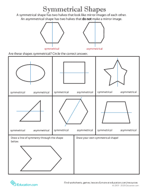 Fillable Online Symmetry For Kids (Symmetrical & Asymmetrical Shapes ...