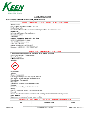 Fillable Online material safety data sheet - calibration check gas 1 ...