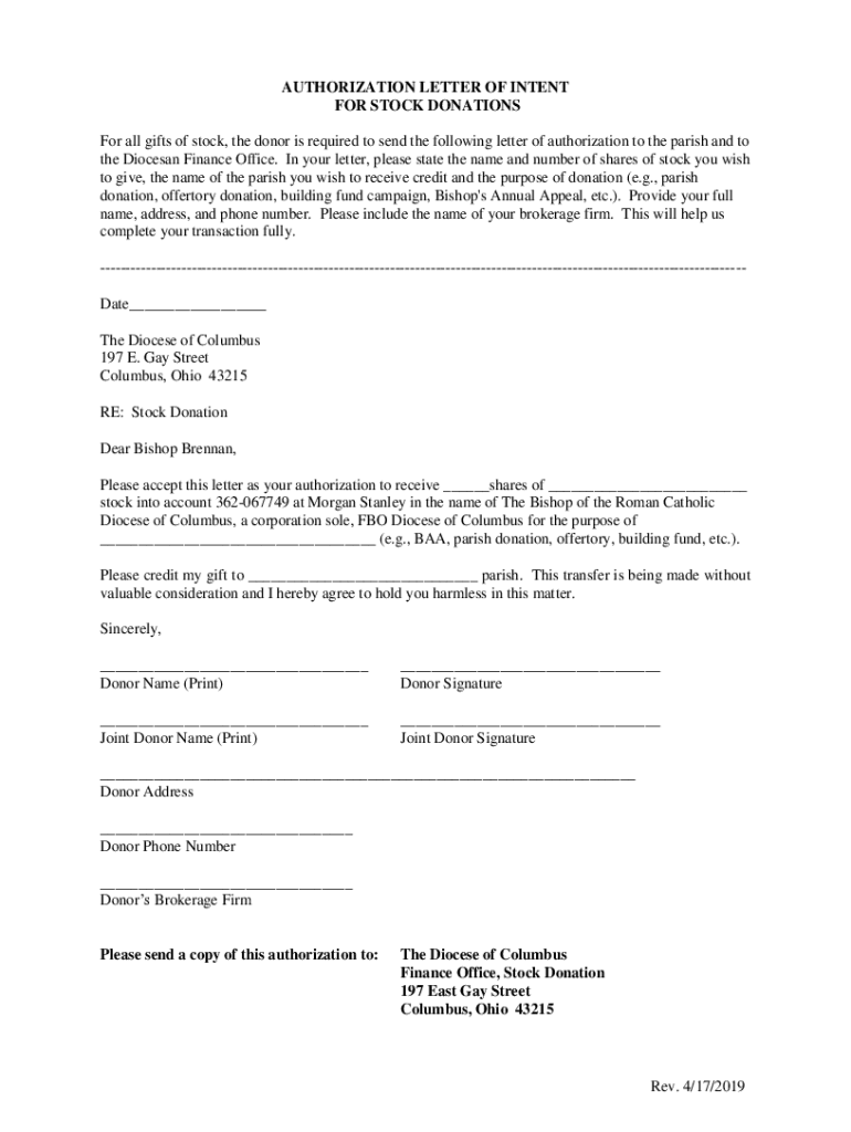 Fillable Online authorization letter of intent Fax Email Print - pdfFiller