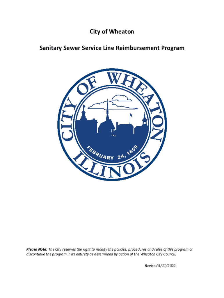 Fillable Online City of Wheaton Sanitary Sewer Service Line ...